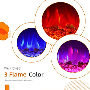 KUPPET Electric Fireplace 28.8'' Fireplace Insert with Remote Control 500W/1500W-In Wall Recessed - 6H Timer - Digital LED Display - Safety Cut Off