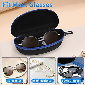 6 Pack Sunglasses Case Portable Travel Zipper Eyeglasses Case With Hook