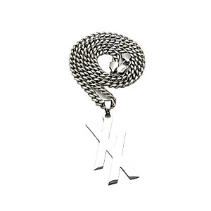 Jewelry For MGK XX PENDANT 18" 20" 24" BOX CUBAN ROPE STAINLESS STEEL CHAIN HIP HOP NECKLACE Style-2345908-2425