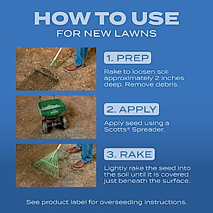 Scotts Turf Builder Grass Seed Sun & Shade Mix with Fertilizer and Soil Improver, Thrives in Many Conditions, 5.6 lbs.