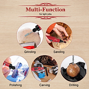 HARDELL Mini Cordless Rotary Tool,3-Speed Power Rotary Tool Equipped with USB Charging and Accessories, Multi-Function 3.7VRotary Tool Kit for Sanding, Polishing, Drilling, Etching, DIY Crafts