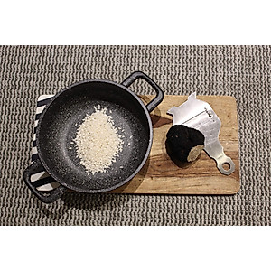 Olympia Hard Cook 11 Inch Die Cast Aluminum Deep Pan With 2 Side Handles and Glass Lid