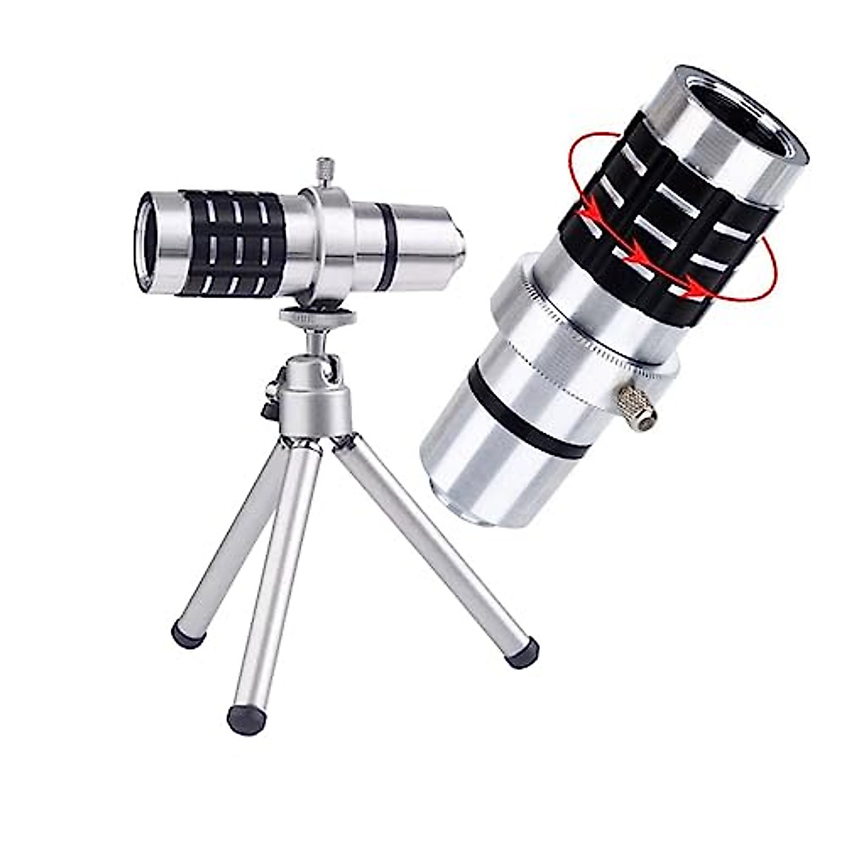 NOLITOY 2pcs Smartphone Phones celulares Smartphone Phone Stand Tripod Phone fisheye Lens 10x Macro Lens for Cell Phone Clip-on Cell Phone Lens 12X Mobile Phone Lens Telescope Lens Suite