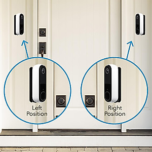 Wasserstein 35° to 55° Horizontal Wedge Wall Mount Compatible with Arlo Wireless Video Doorbell (2nd Gen) & Essential Video Doorbell Wire-Free