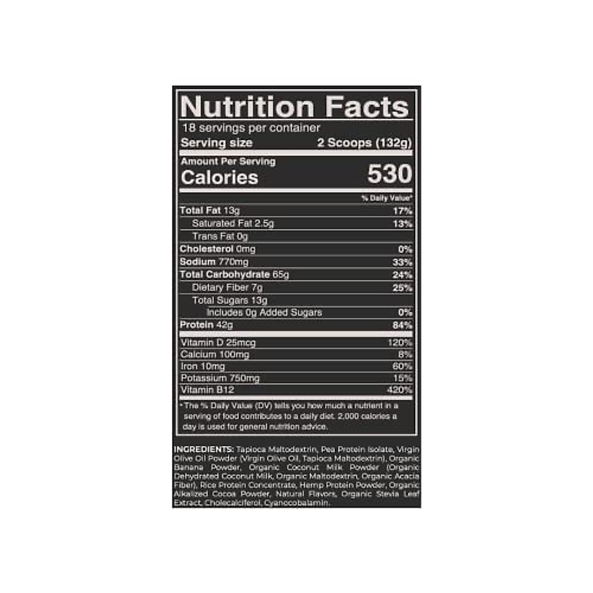 Gorilla Gulps – Mocha Vegan Mass Gainer – 5 lb Natural High Calorie Protein Powder – GMO, Gluten, Dairy, & Soy Free. No Artificial Ingredients – 530 Calories – 18 Servings