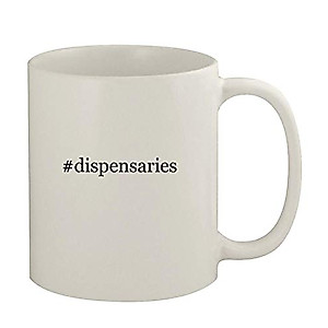 Knick Knack Gifts #dispensaries - 11oz Ceramic White Coffee Mug, White