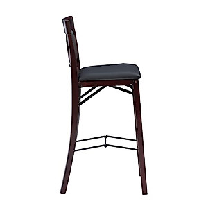 Linon Triena X Back Folding Bar Stool, Brown
