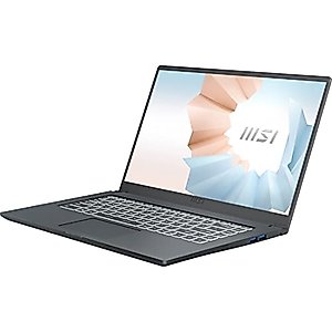 MSI Modern 15 15.6" Ultra Thin and Light Laptop AMD Ryzen 7-5700U UMA 8GB 512GB NVMe SSD Win10 - Carbon Gray (A5M-221)