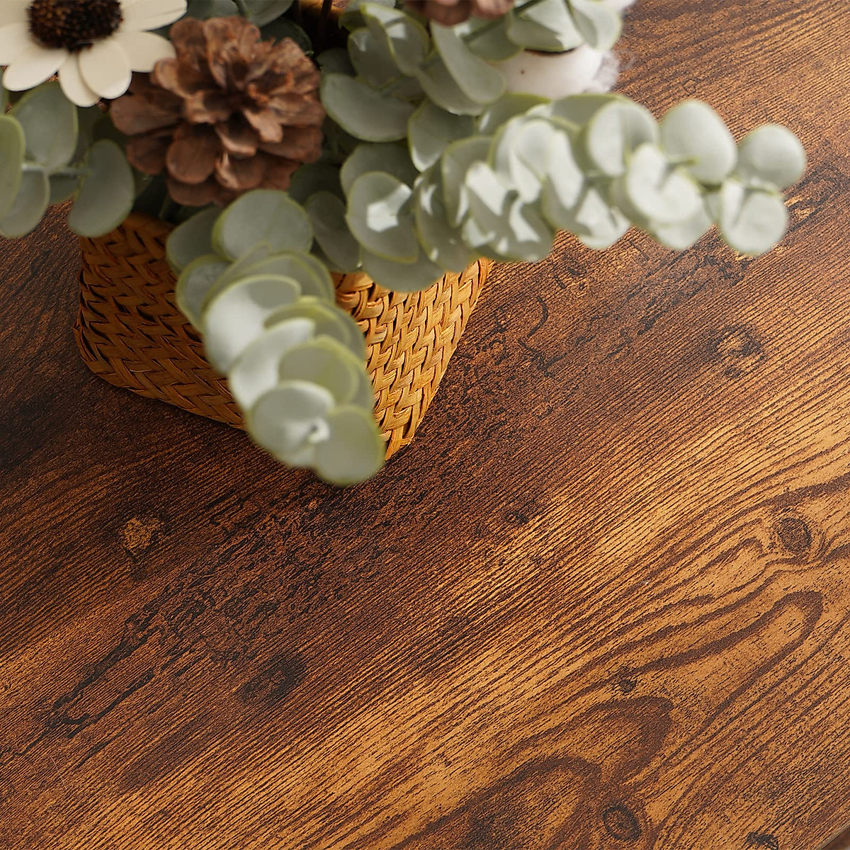 usikey Industrial TV Stand for 60 Inch TV, Entertainment Center, TV Cabinet with Storage Shelves, Media TV Console, Home Living Room Storage Cabinet for TV, Rustic Brown