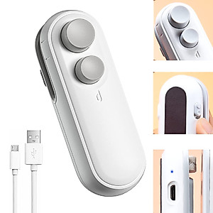 MYUANGO Mini Handleld Chip Bag Sealer | 2-in-1 Bag Sealer Heat Seal with Cutter | USB Charging and Magnetic Back | Perfect for Travel and Snack Lovers