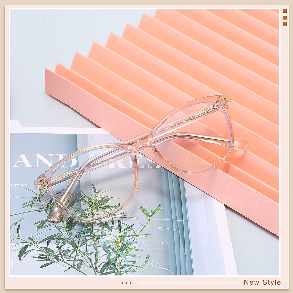 Madison Avenue Blue Light Blocking Glasses Anti Eyestrain UV Glare Blue Light Glasses for Women TV Phone Computer Gaming Eyeglasses (Crystal Brown)