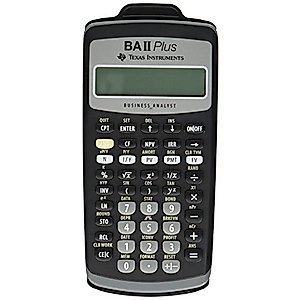 Texas Instruments BAIIPlus Financial Calculator CALCULATOR,BUS ANLY,10DIG UD1013 (Pack of 2)