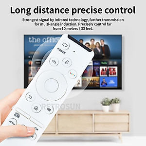 New BN59-01312Q Voice Replacement Remote Control for Samsung QLED Frame Smart 4K UHD HDTV QN43LS03RAF QN49LS03RAF QN55LS03RAF QN65LS03RAF QN43LS03RAFXZA QN49LS03RAFXZA QN55LS03RAFXZA QN55LS01RAFXZC