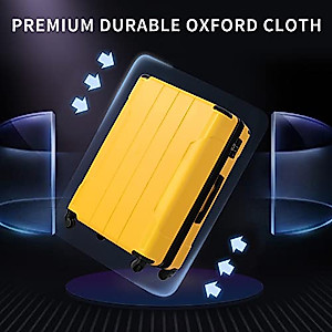 Merax Luggage 2 Piece Set Suitcases With Wheels Expandable Lightweight, TSA Lock, Hardside Spinner Luggage Sets, 20 28 inch Yellow