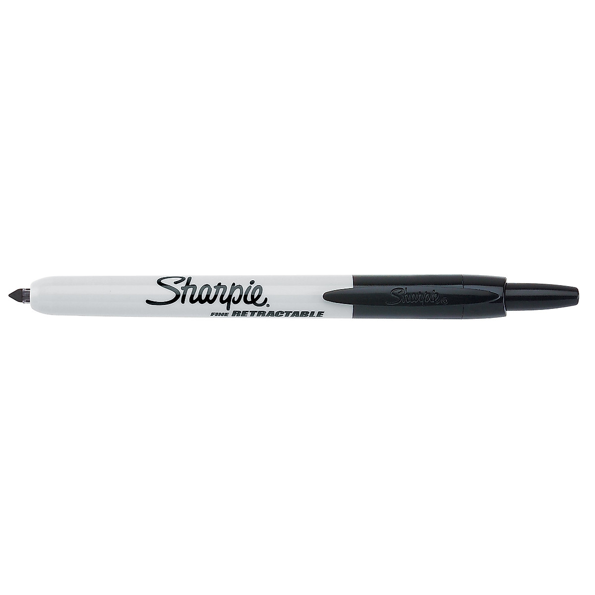 SHARPIE Retractable Permanent Marker, Fine Point, Black, 1 Count