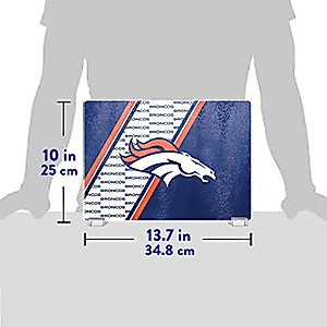 Duck House NFL Denver Broncos Tempered Glass Cutting Board with Display Stand , white, 10" X 14"