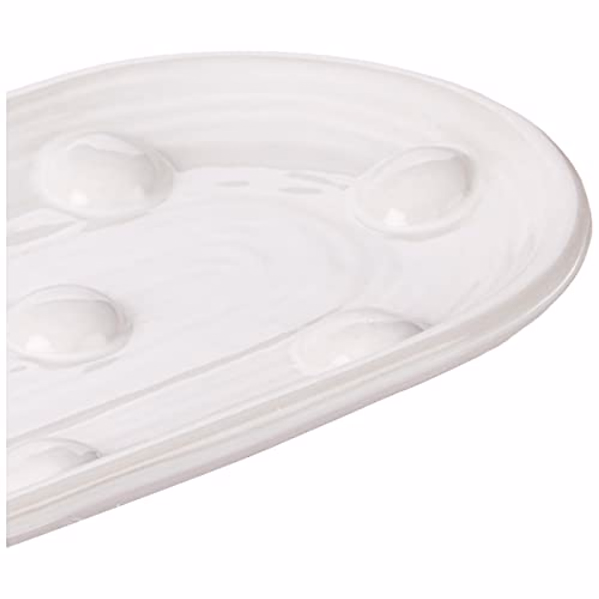 Mud Pie Dotted Dip and Tray Set, Size 5" x 14" 2" x 4 1/4" Dia | Spreader 6 1/2", White