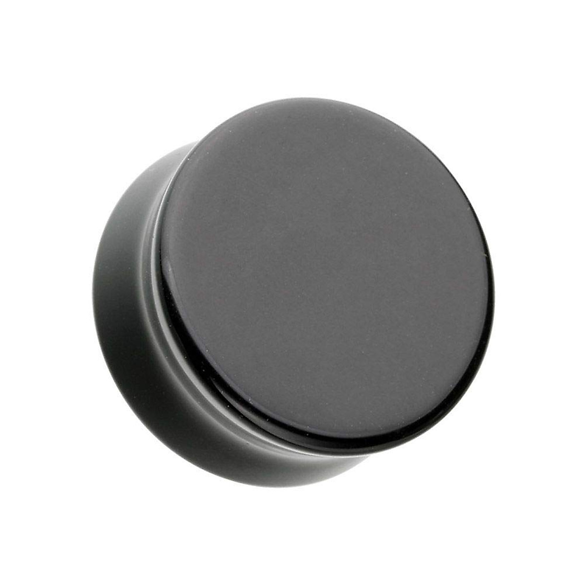 Covet Jewelry Flat Glass Natural Stone Double Flared Ear Gauge Plug (7/16" (11mm), Clear)