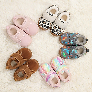 Centipede Demon Toddler Slippers for Boys Girls Fuzzy Unisex Toddlers House Shoes Warm Indoor Home Shoes Cozy Winter Slipper Sneakers Wool Rubber Sole Outdoor Walking Shoes 6.5-7 Toddler