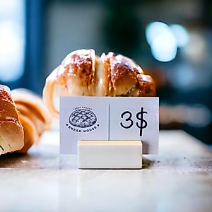 SET OF 20 UNITS - Ceramic Price & Card Holder. Ideal for Shops, Bakeries, Jewelry Stores & Weddings/Events. Elegance and Durability
