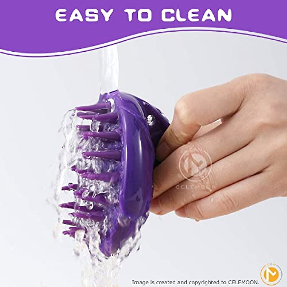 CeleMoon Cat Brush with Soft Rubber Pins, Washable Silicone Pet Brushes for Indoor Cats Grooming Shedding Massage Bath, No Scratching Removes Hair Mats Tangles and Loose Fur for Short to Long Haired