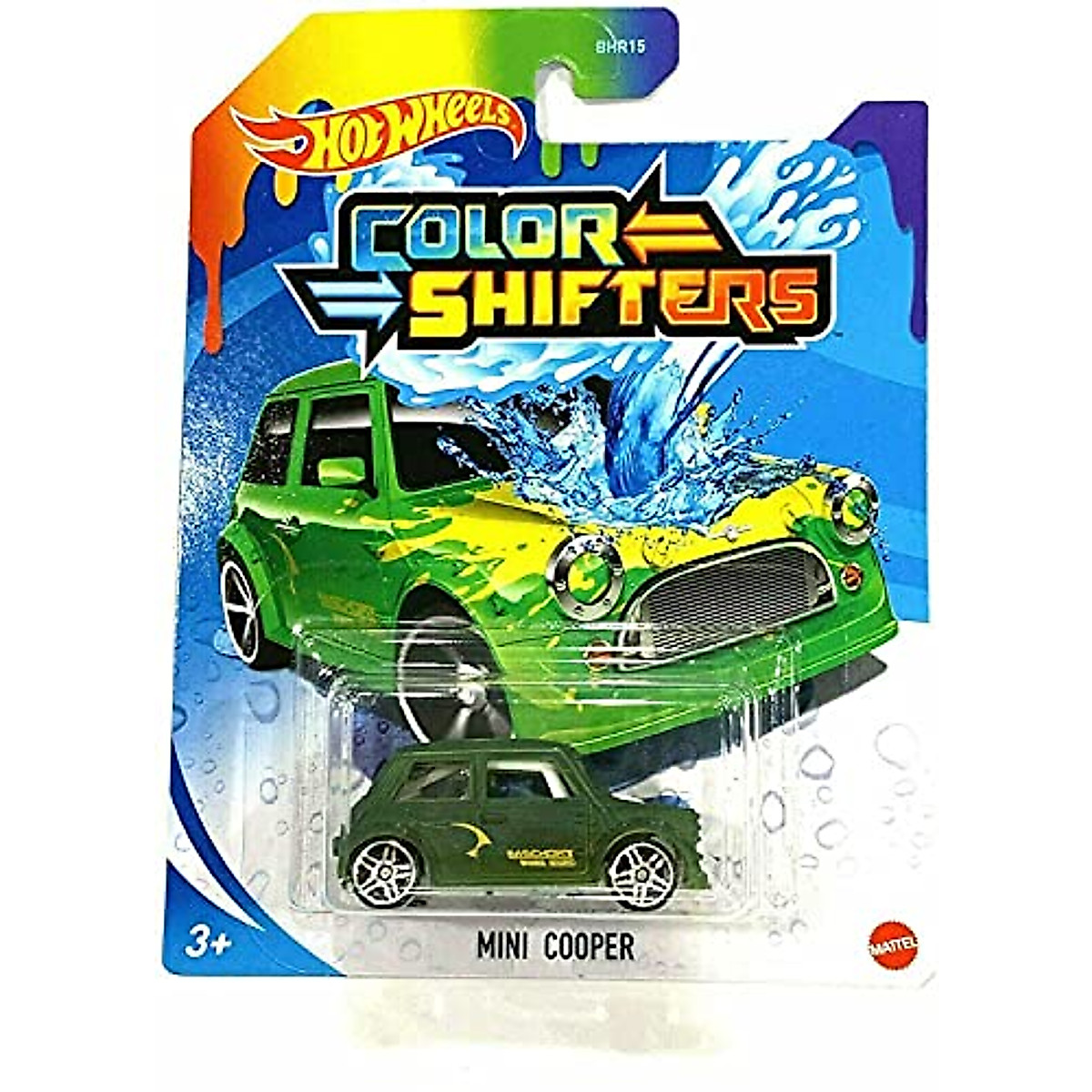 DieCast Hotwheels Color Shifters Mini Cooper [Green/Yellow]