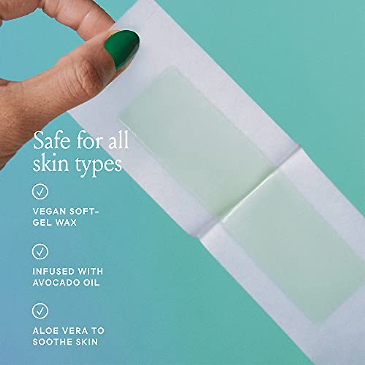 Billie Wax Kit - Face & Bikini - 32 wax strips - 6 post-wax serum wipes