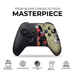DreamController Deaddpool Headshot Custom X-box Controller Wireless compatible with X-box One/X-box Series X/S Proudly Customized in USA with Permanent HYDRO-DIP Printing (NOT JUST A SKIN)