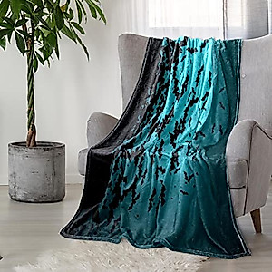 Lightweight Fleece Blanket for Sofa,Halloween Full Moon and Bats,Soft Blanket and Throw Blankets for Bed Couch