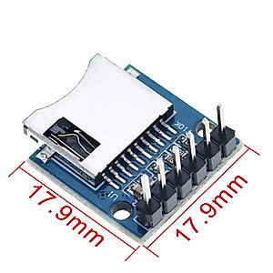 DAOKI 5Pcs TF Micro SD Card Module Memory Shield Module Micro SD Storage Expansion Board Mini Micro SD TF Card with Pins for Arduino ARM AVR with Dupont Wire