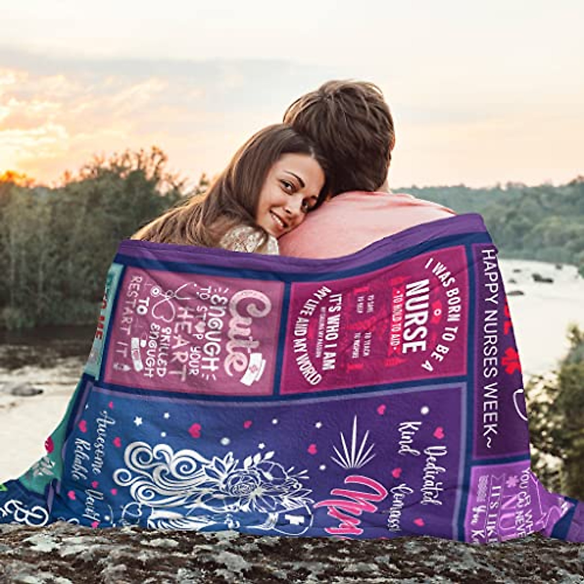 Nurse Gifts for Women, Nurse Practitioner Gifts, Gifts for Nurses Blanket 60"x50", Nurse Week Gifts, School Nursing Student Gifts, RN Gifts for Nurses, Nurse Birthday Retirement Graduation Gifts Ideas