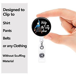 Tian Zhun Badge Reel Retractable with Alligator Clip Funny Nurse Badge Holder for RN Nursing Doctor Office Worker Teacher Student Name(Blcak)