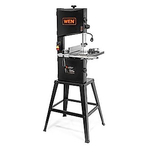 WEN BA3962 3.5-Amp 10-Inch Two-Speed Band Saw with Stand and Worklight , Black