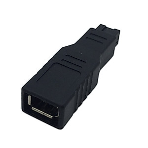 CERRXIAN FireWire IEEE 1394 Type A 400 6 Pin Female to 1394 Type B 800 9 Pin Male Data Transfer Adapter Converter