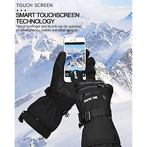Cevapro Winter Gloves Snow Ski Gloves for Men Women Cold Weather, 3M Insulated Mens Womens Waterproof Gloves, -40℉ Touchscreen Skiing Snowboard Gloves