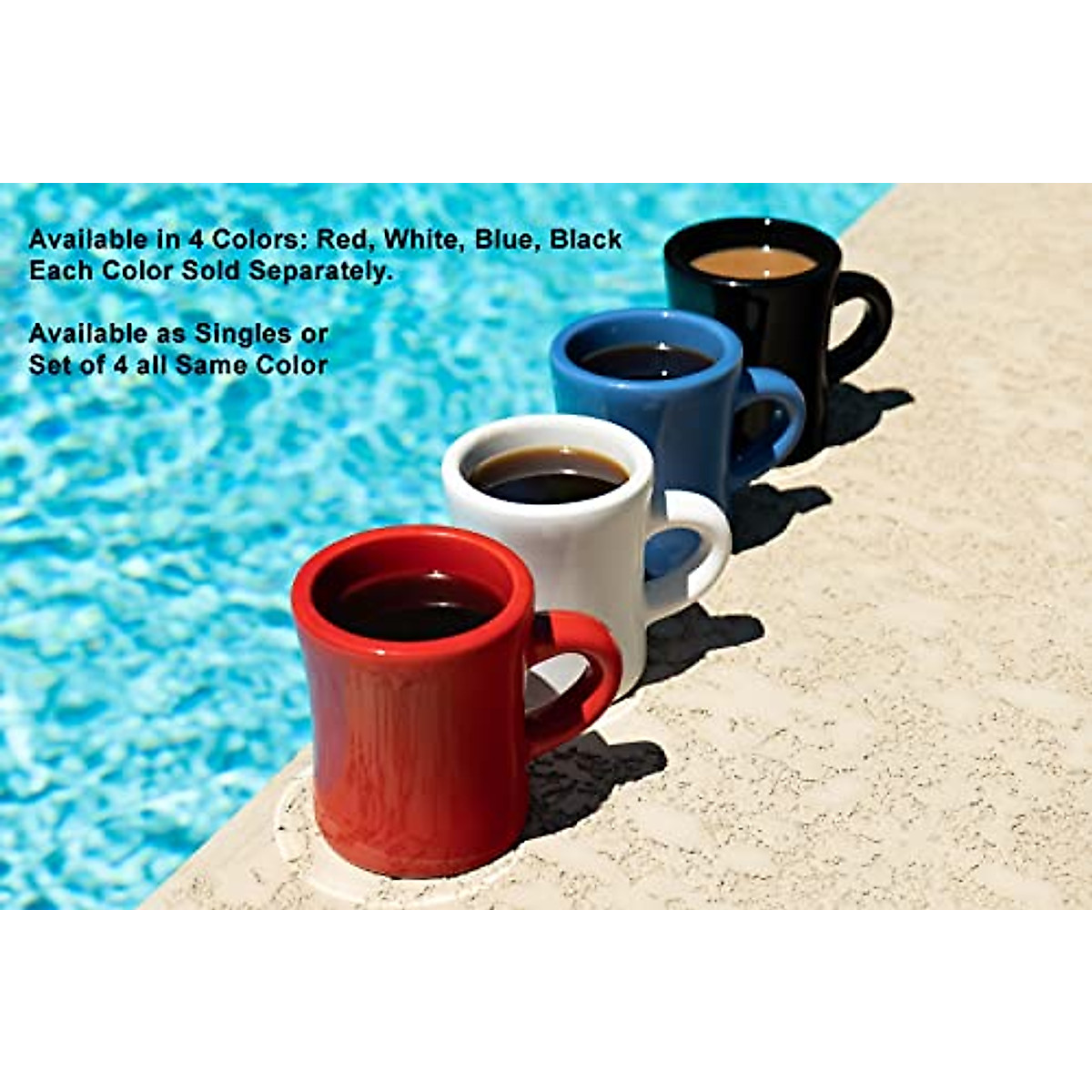 Culver 10-Ounce Ceramic Retro Diner Style Heavyweight Restaurant Mug, Two-finger C-handle (White, 1)