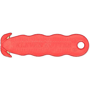San Jamar KK401YL Klever Kutter Safety Box Cutter Knife, Yellow