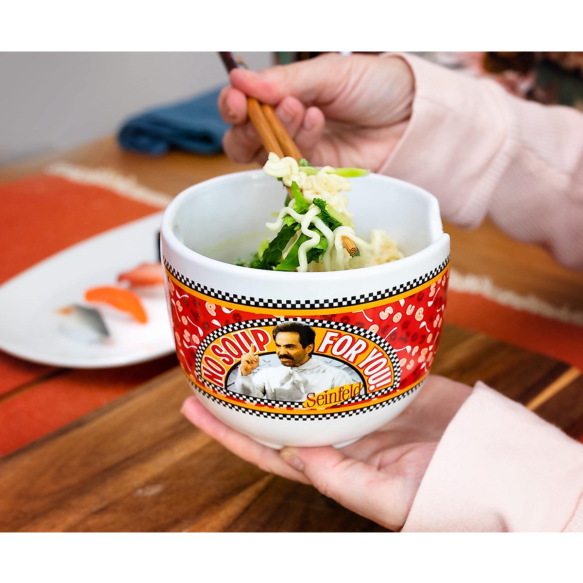 Toynk Seinfeld No Soup For You 20-Ounce Ramen Bowl and Chopstick Set