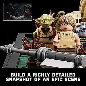 LEGO Star Wars Dagobah Jedi Training Diorama 75330 Set - Complete Series with Yoda and R2-D2 Minifigures, and Luke Skywalker’s X-Wing, Birthday Gift Idea for Adults, Men, Women, Room Décor Memorabilia