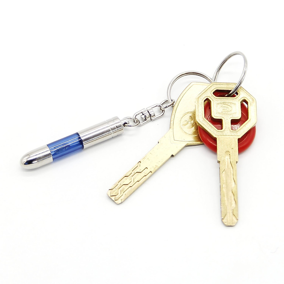 SWEETHOMEDECO 4 Packs Car Static Human Body Static Eliminator Discharger, Silver Tone High Voltage Anti-Static Keychain ESD Tool Sets, Charger 1811