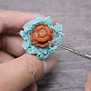 2 Pieces Wax Carving Tool 4.75 Inch Stainless Steel Clay Sculpting Tool (Silver)