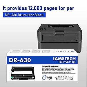 iamstech DR630 DR-630 Drum Unit 2-Pack Replacement for Brother MFC-L2700DW HL-L2300D HL-L2340DW HL-L2380DW MFC-L2740DW DCP-L2540DW HL-L2305W HL-L2360DW Printer Black
