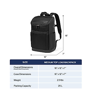 Travelpro Crew Executive Choice 3 Medium Top Load Backpack fits up to 15.6 Laptops and Tablets, USB A and C Ports, Men and Women, Patriot Blue