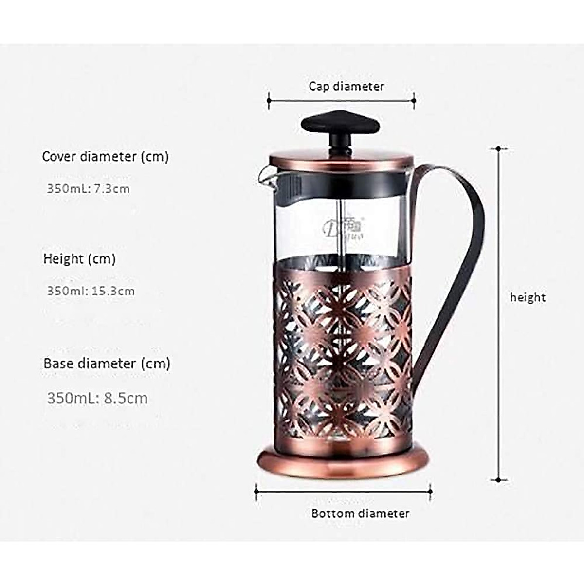 PLYLAY Coffee Press Coffee Maker Stovetop Espresso Machine Coffee Pot Moka Pot And Stainless Steel Tea Maker,Three-layer Filter Design, Detachable Filter,Hand Coffee Maker, 20240309