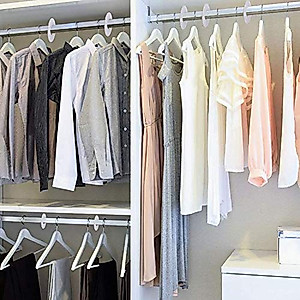 15Pcs Clothing Rack Size Dividers Blank Round Hangers Closet Dividers Baby Closet Size Dividers Hanging Ring Label for Home Closet Cloth Store, White