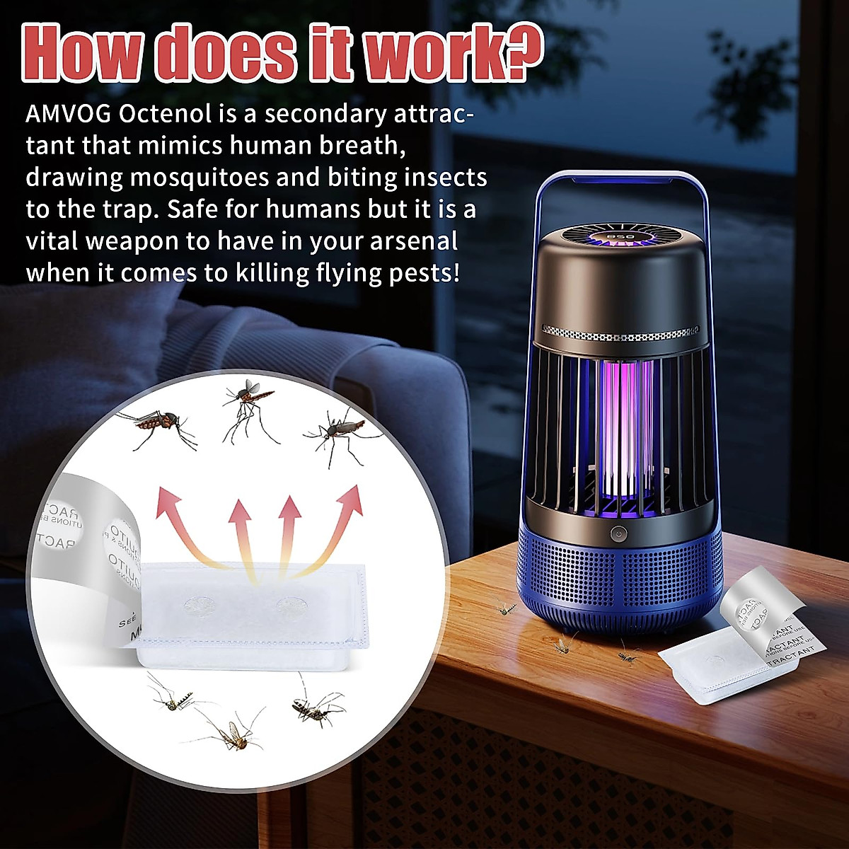 AMVOG Mosquito Magnet Octenol for Bug Zapper | Octenol Lure for Replacement | 2 Pack