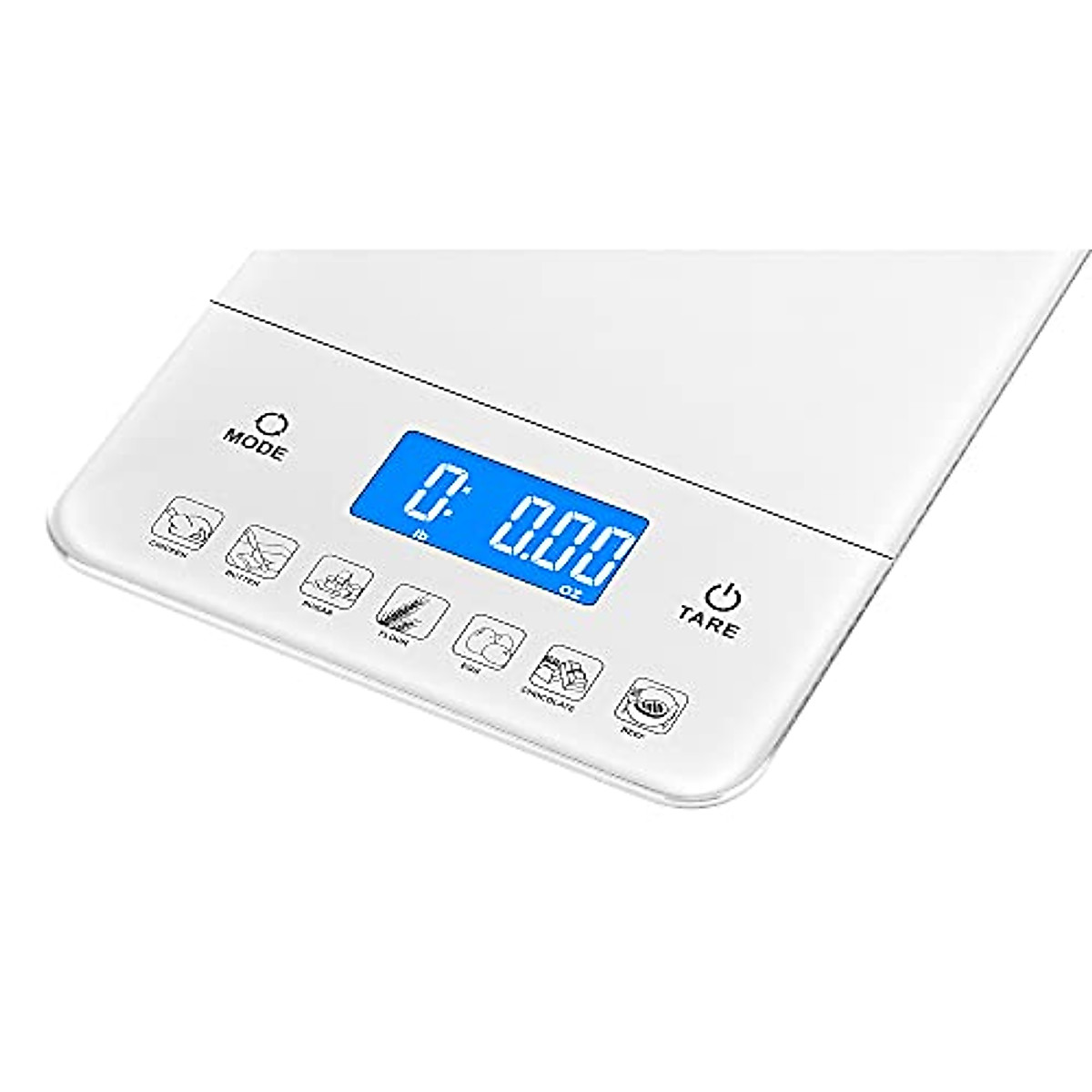 Ozeri Touch III Digital Kitchen Scale with Calorie Counter, 22 lbs (10 kg), White