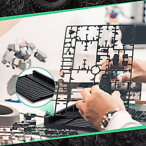 Wesiti 2 Pcs Model Pieces Shelves Stand Plastic Parts Shelf Tool Placing Rack for Model Action Figures Hobby DIY Making Accessories, Black