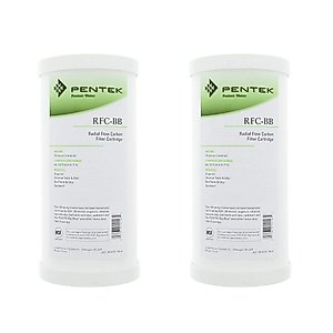Pentek 155141, RFC-BB Radial-Flow Granular Activated Carbon Cartridge, 25 Micron (Pack of 2)