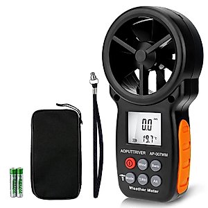 Digital Anemometer Barometer Handheld Anemometer, Wind Speed Meter for Wind Speed/Temperature with Wind Chill & Relative Humidity, Altitude, Barometric Pressure measure for HVAC CFM Shooting -AP-007WM